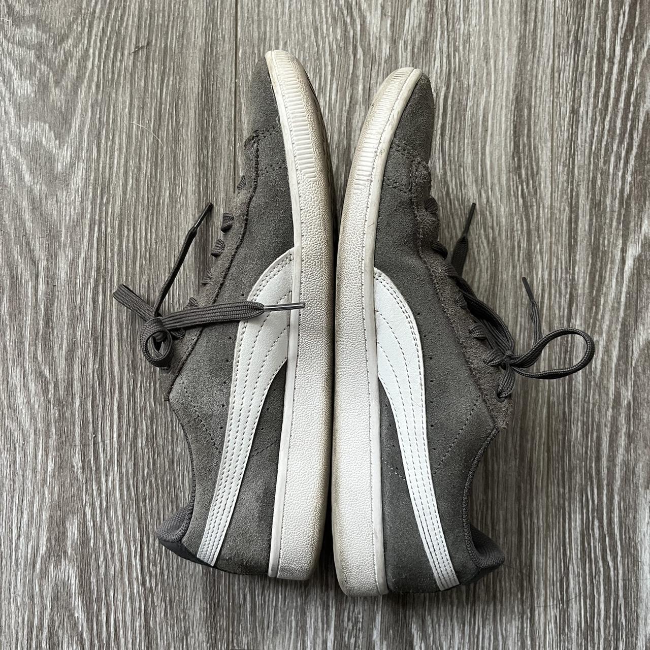 Classic Grey Puma Sneakers 10 in women’s 8.5 in men’s - Depop