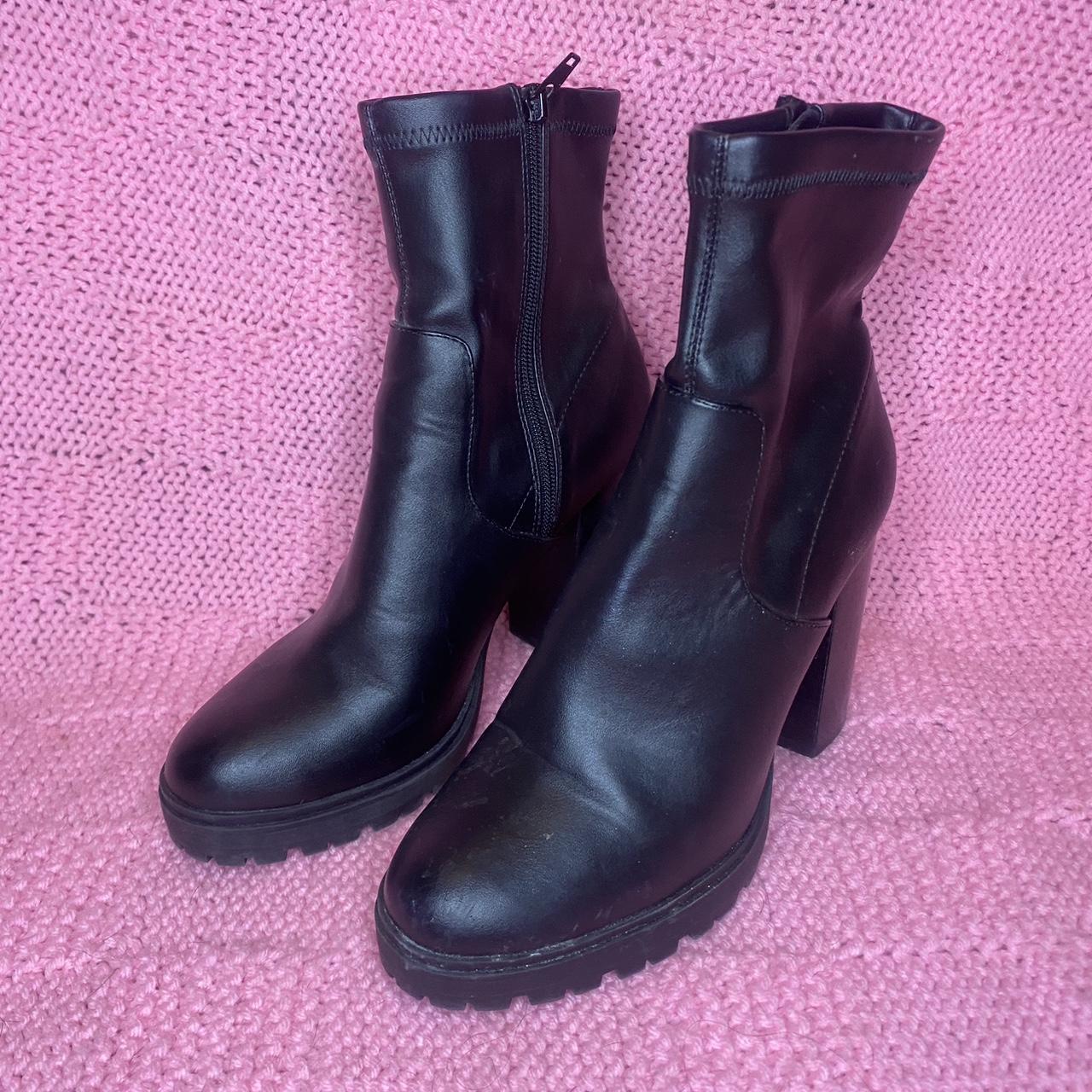 Black Steve Madden Booties *used* NO BOX These... - Depop