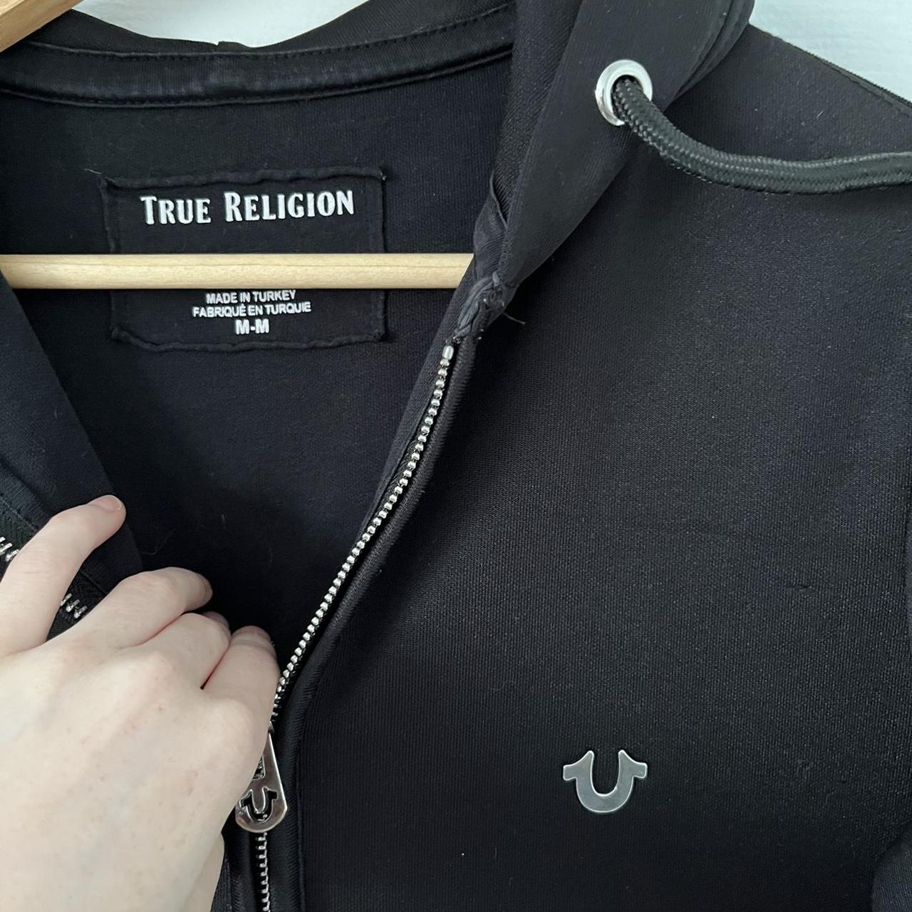 True Religion jacket black medium size good... - Depop