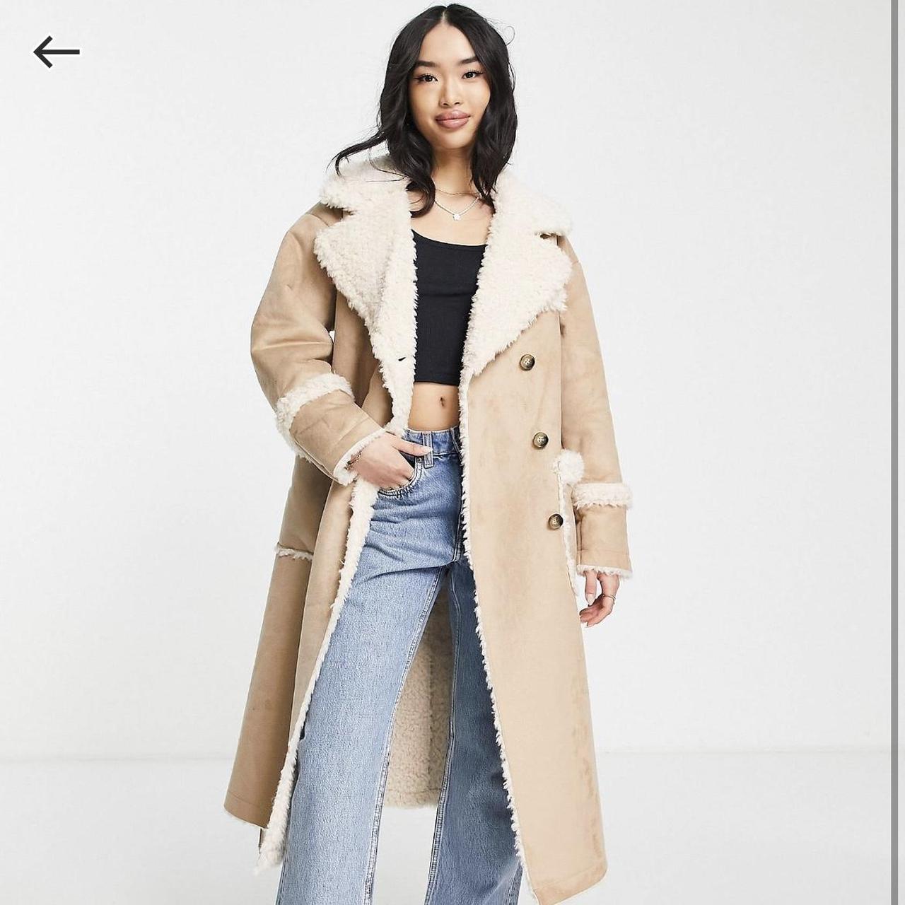 TOPSHOP BEAUTIFUL THICK SHERPA COAT - out of stock... - Depop