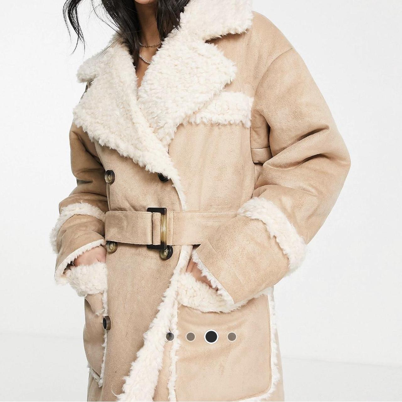 TOPSHOP BEAUTIFUL THICK SHERPA COAT - out of stock... - Depop