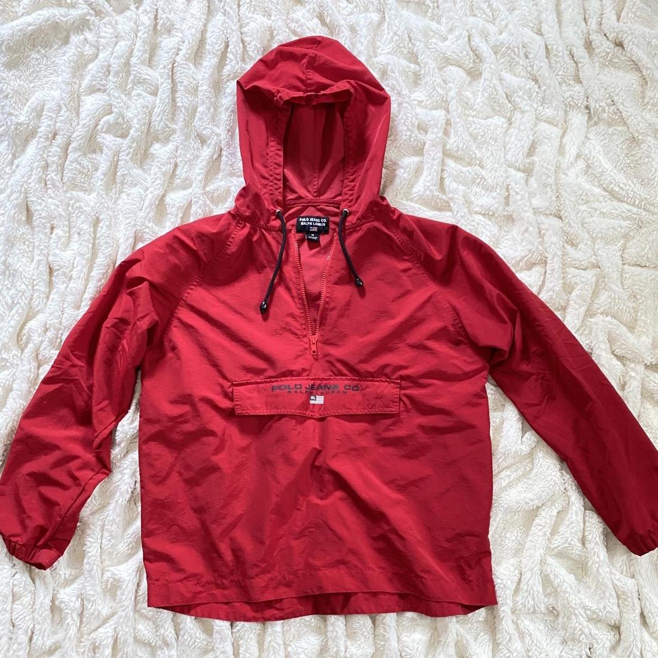 Tommy Hilfiger Red Rain Jacket ! Condition:... - Depop