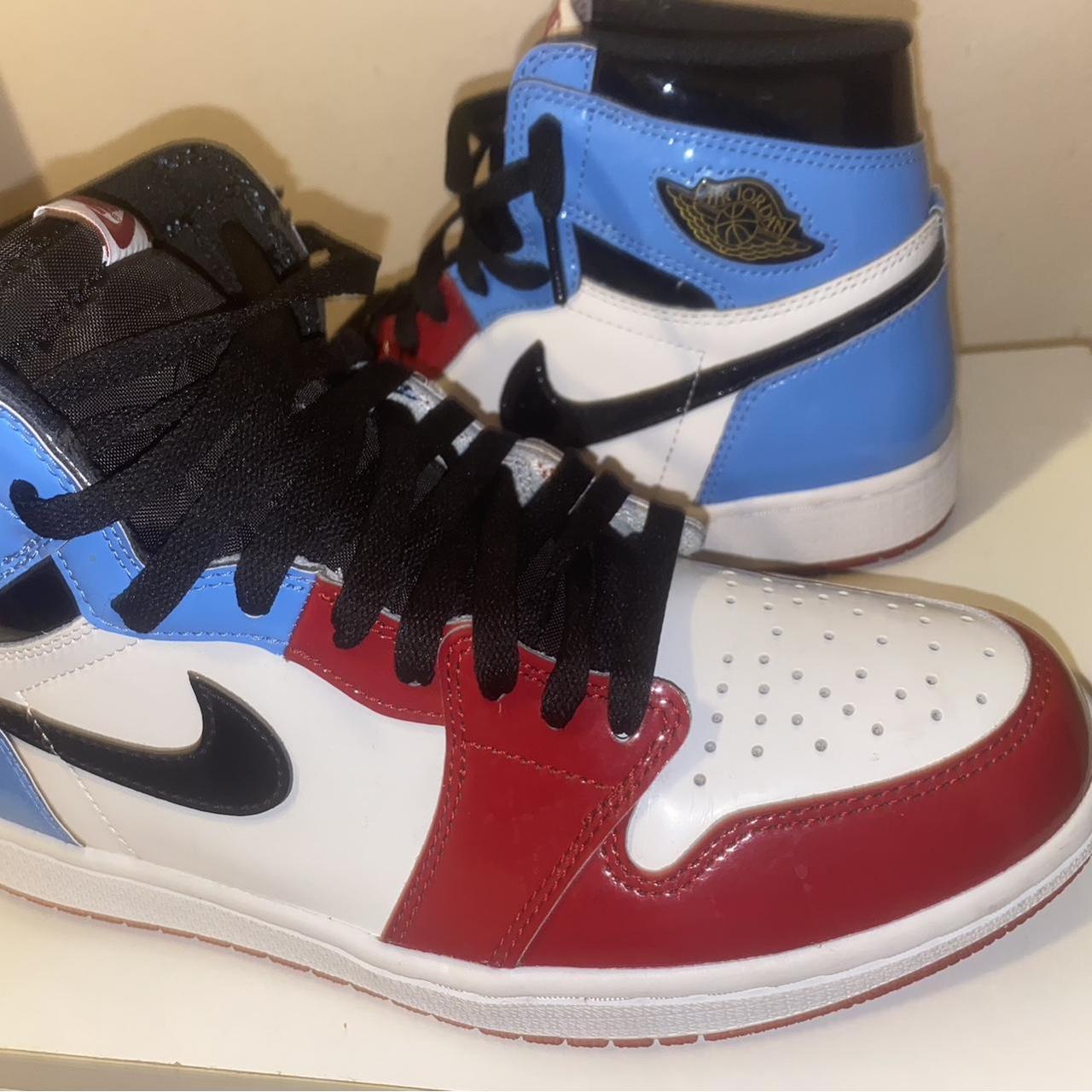 Jordan 1 Retro High Fearless UNC Chicago 100%... - Depop