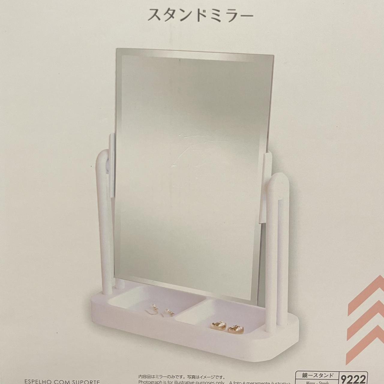 Daiso Cute Standing Mirror with Storage ️ ️NOTE: NOT... - Depop