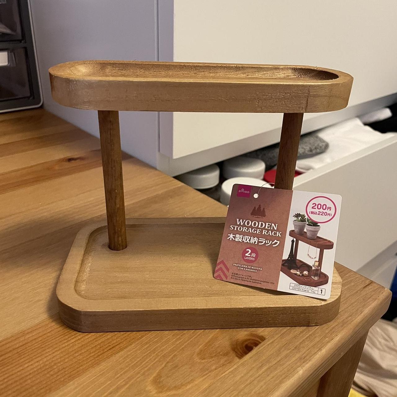 Daiso 2 Tier Wooden Storage Display Rack ️ ️NOTE:... - Depop