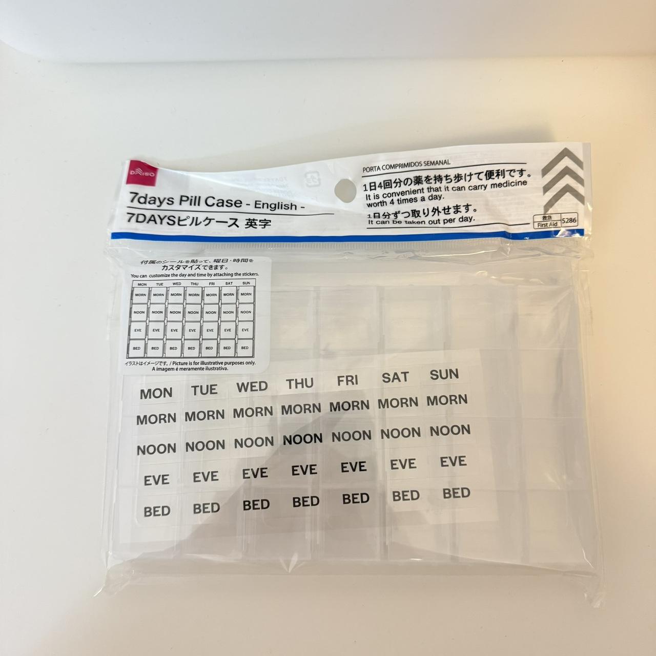 Daiso Clear 7 Day Pill Case Brand new Daiso 7 day... | Depop