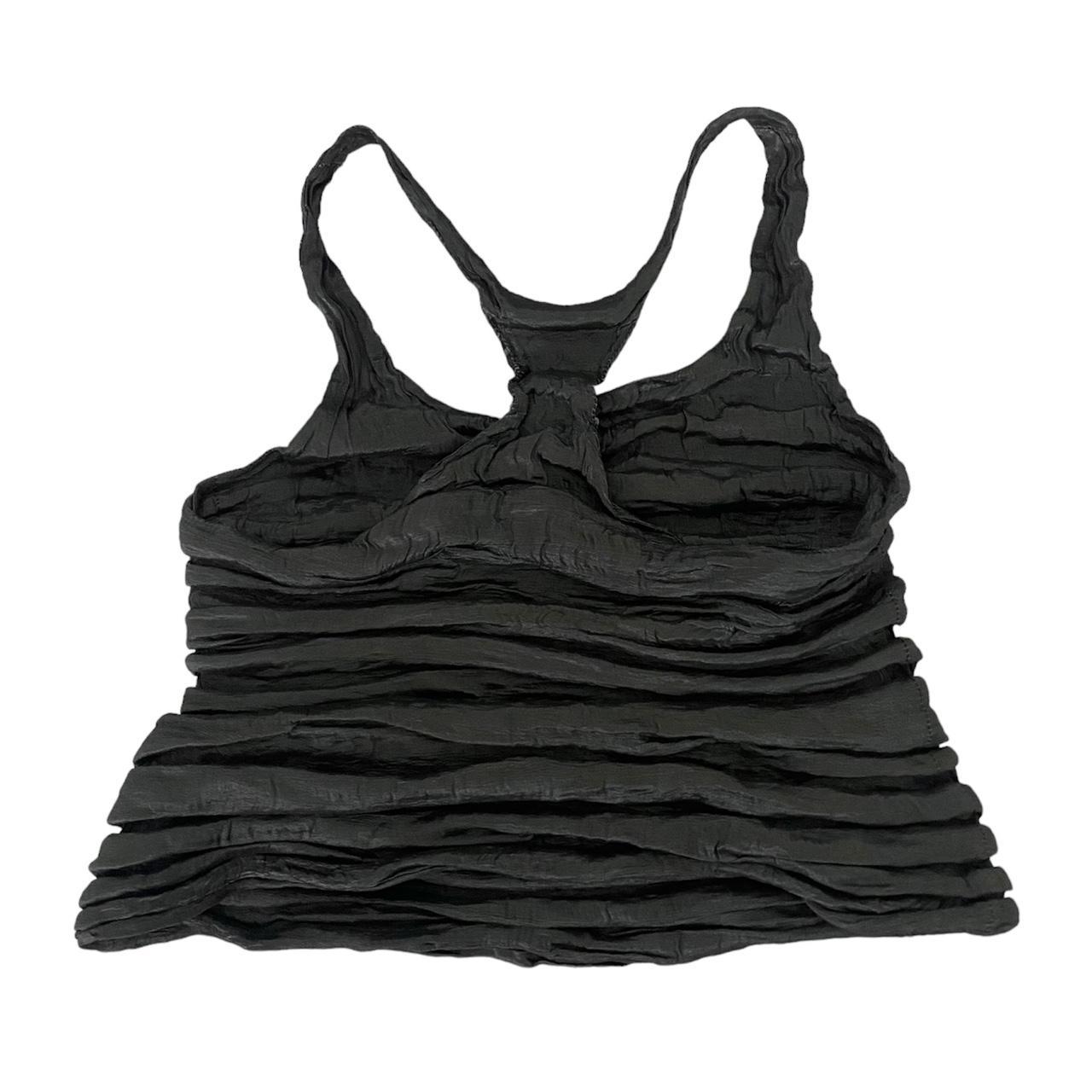 Sarah Pacini dark gray puffy pleated crop top. Fits... | Depop