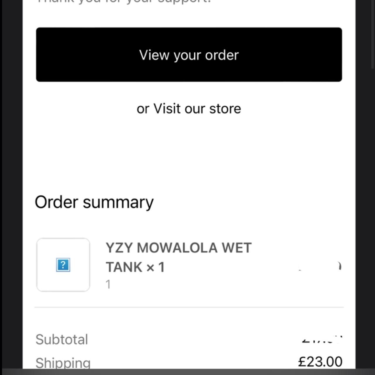 interest check YZY WET TANK worn once size 1 - Depop