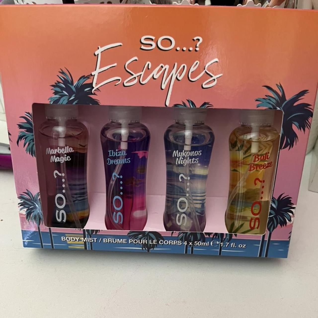 So ‘escapes’ 4x 50ml body mist set. Box has never... - Depop