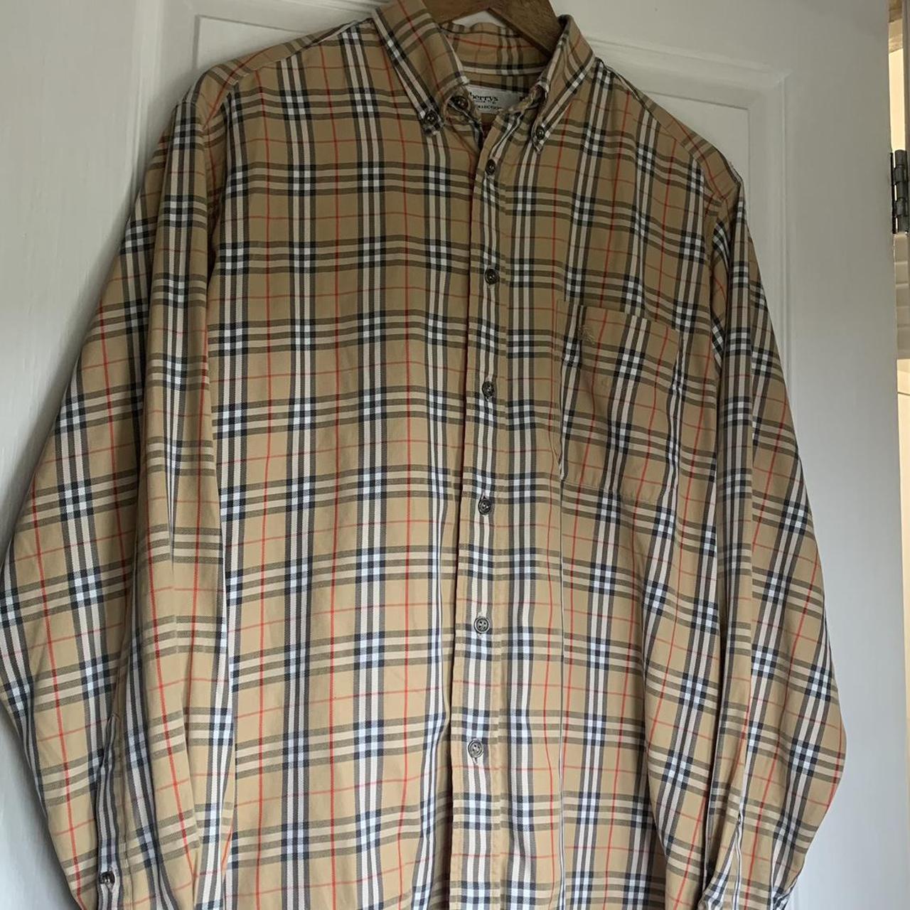 original classic 1990s burberry nova check long... - Depop