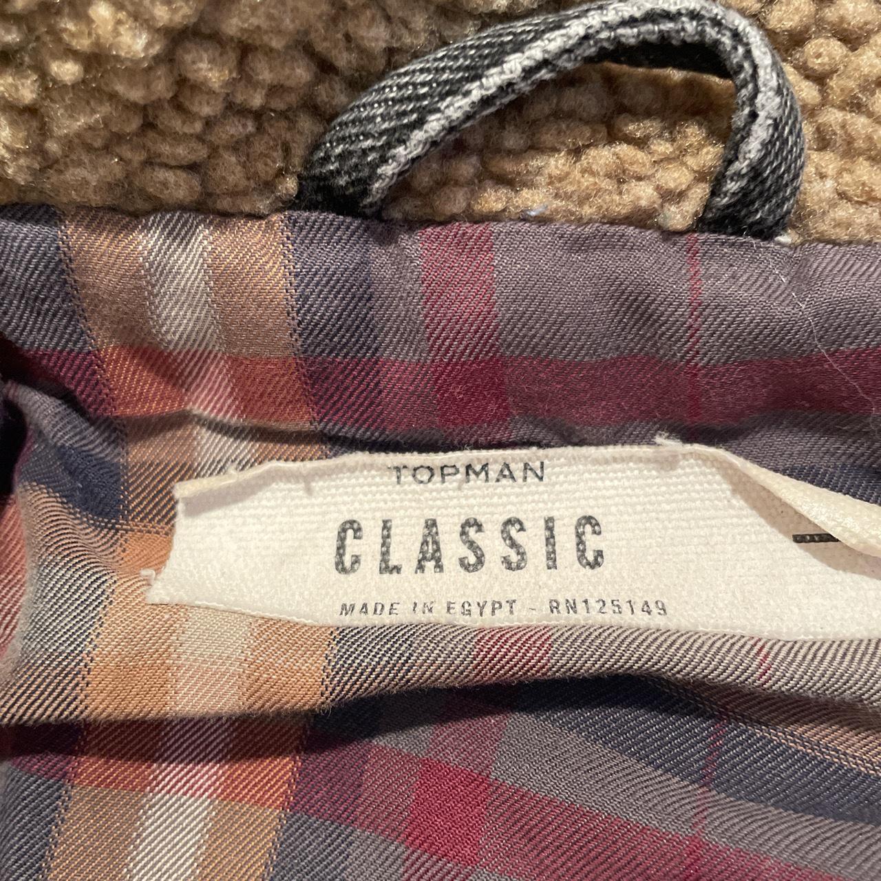 Topshop Men's Grey and Brown Jacket | Depop