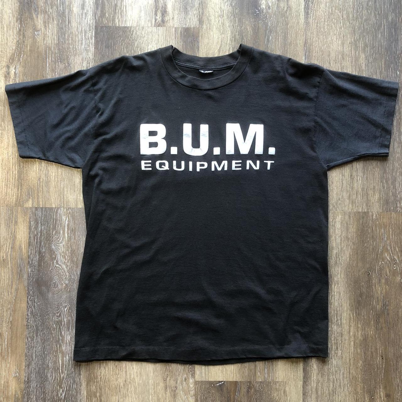 Bum equipment t shirt puff print bum logo 90s... - Depop