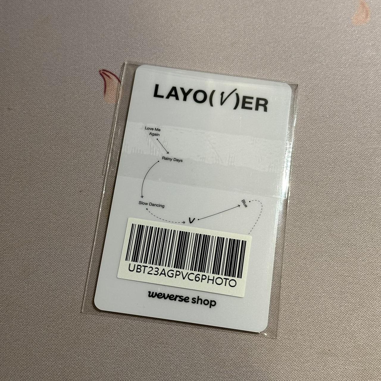 official taehyung v layover pvc photocard from... - Depop