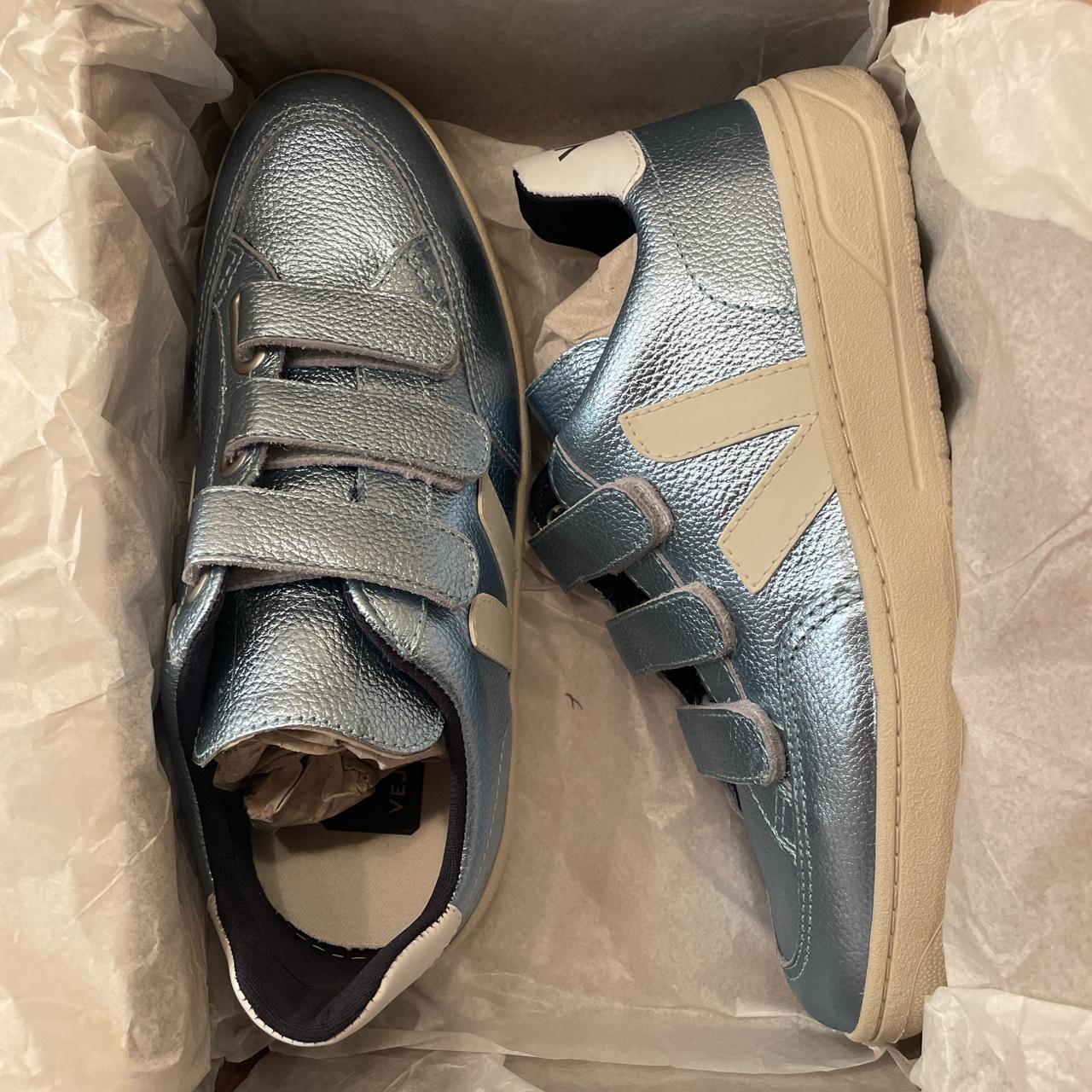 Blue velcro Vejas. US size 7, euro 37. Never before... - Depop