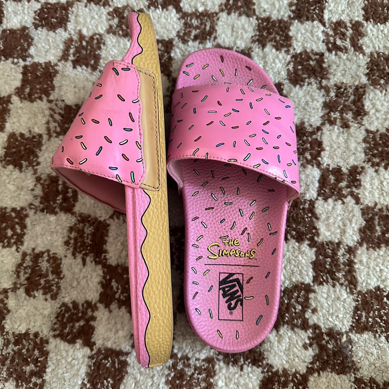 The Simpsons donut Vans slides Size US men’s... | Depop