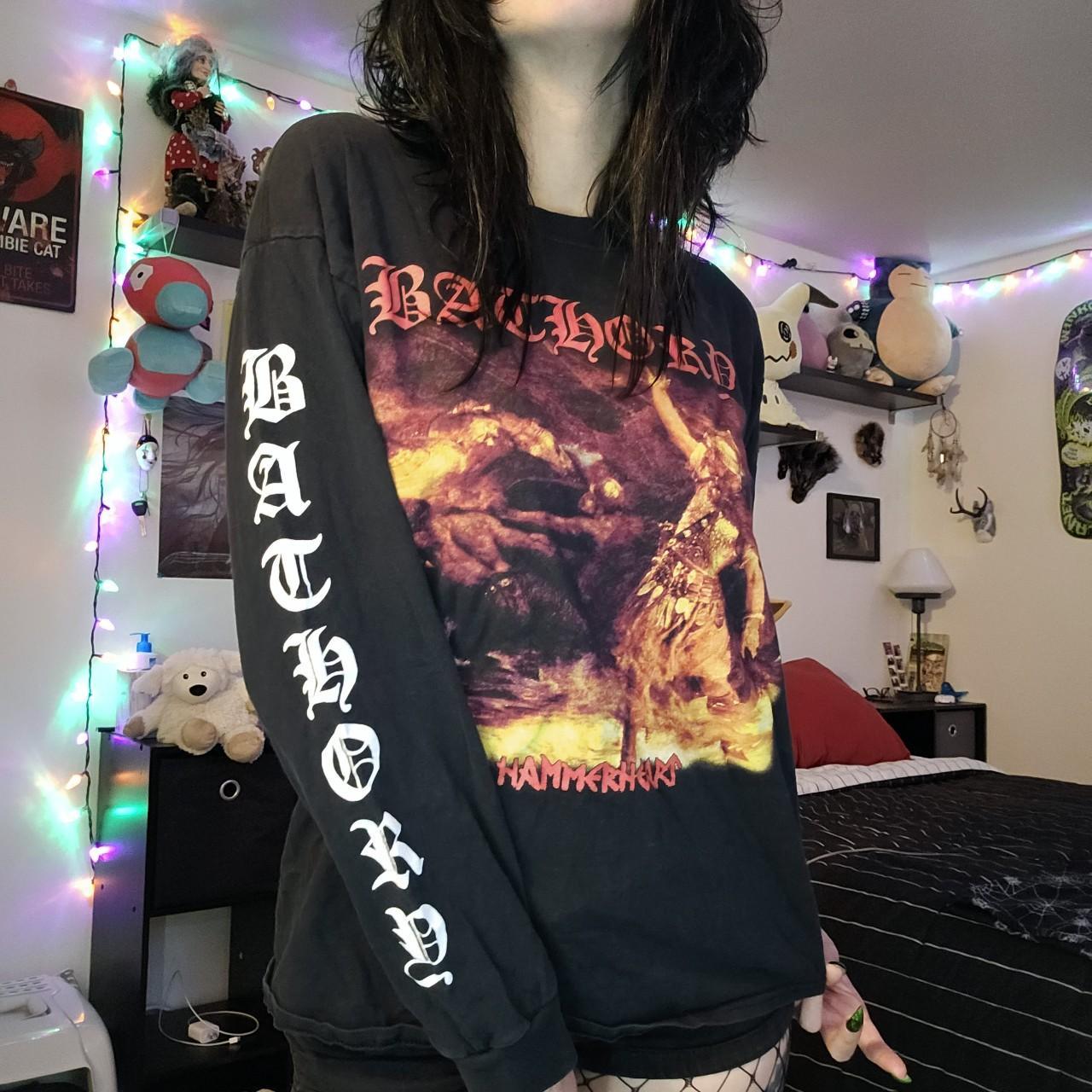 ️BATHORY LONG SLEEVE ️ SZ L FITS LIKE A SMALL this... - Depop