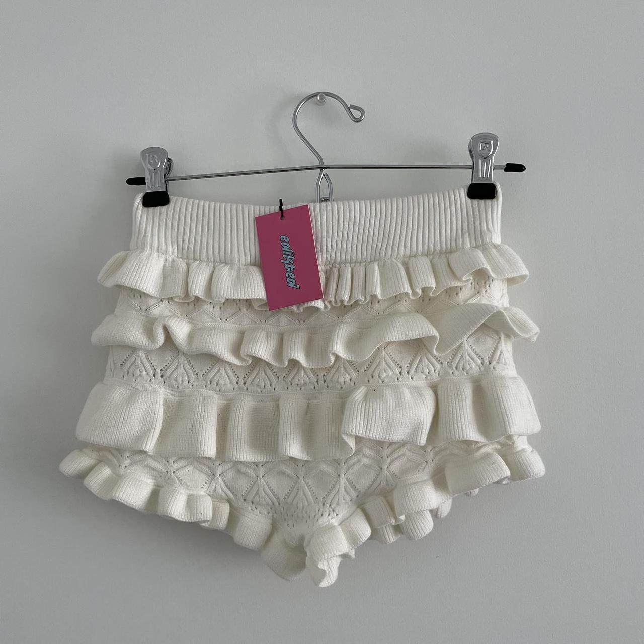 Edikted ruffle shorts Brand new with tags Size XS... - Depop