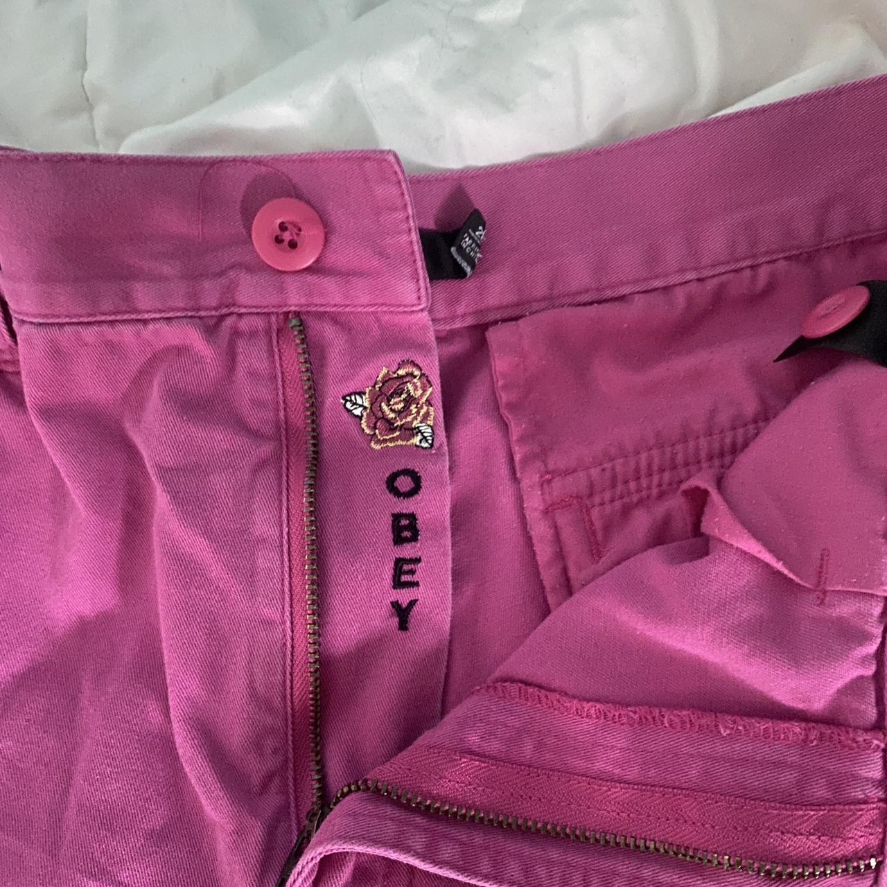 OBEY pink high waisted cargo pants💗🌸😇 #obey #pink... - Depop