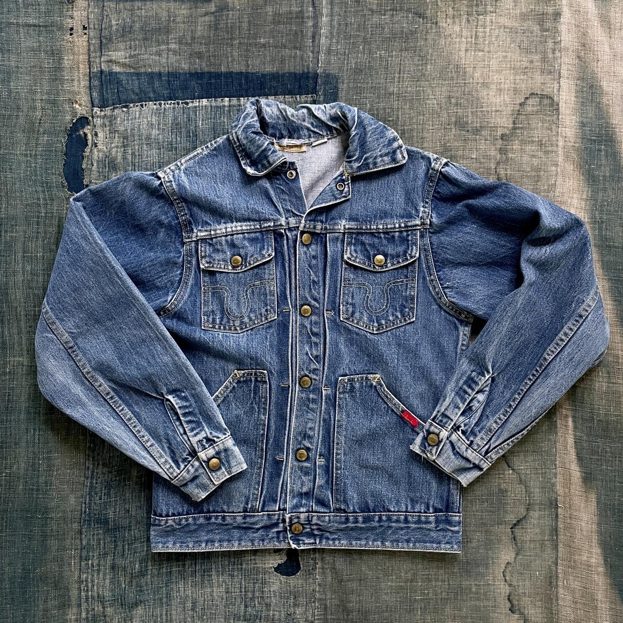 1950s Big Smith Buckaroo double pleated denim jacket... - Depop