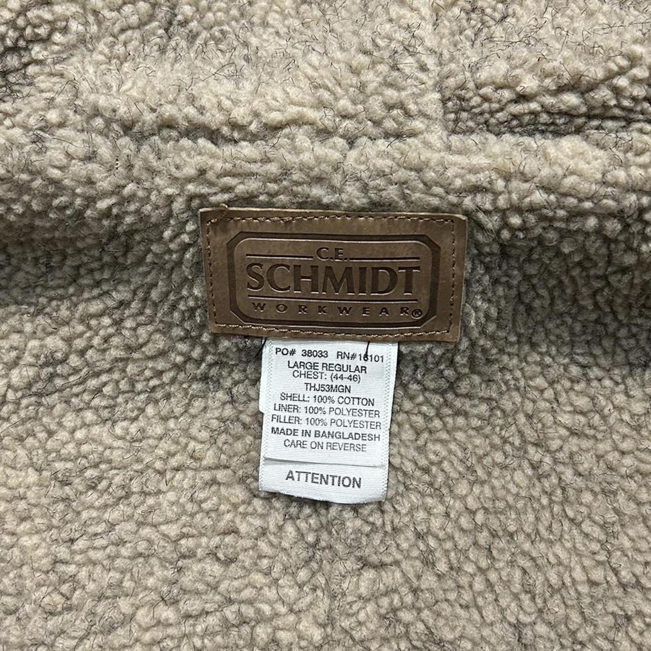 vintage schmidt workwear heavy canvas hooded... - Depop