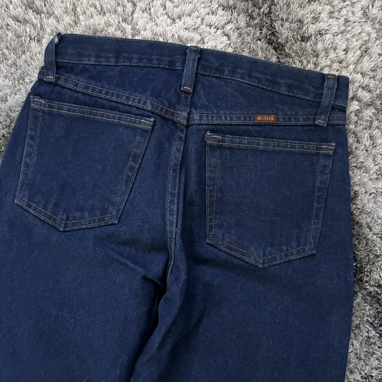 dark wash rustler denim jeans tagged size 29 x... - Depop