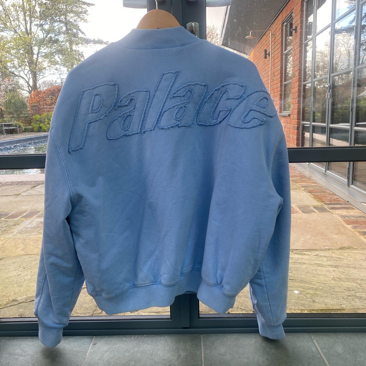 Palace cotton bomber jacket blue - size S - Depop