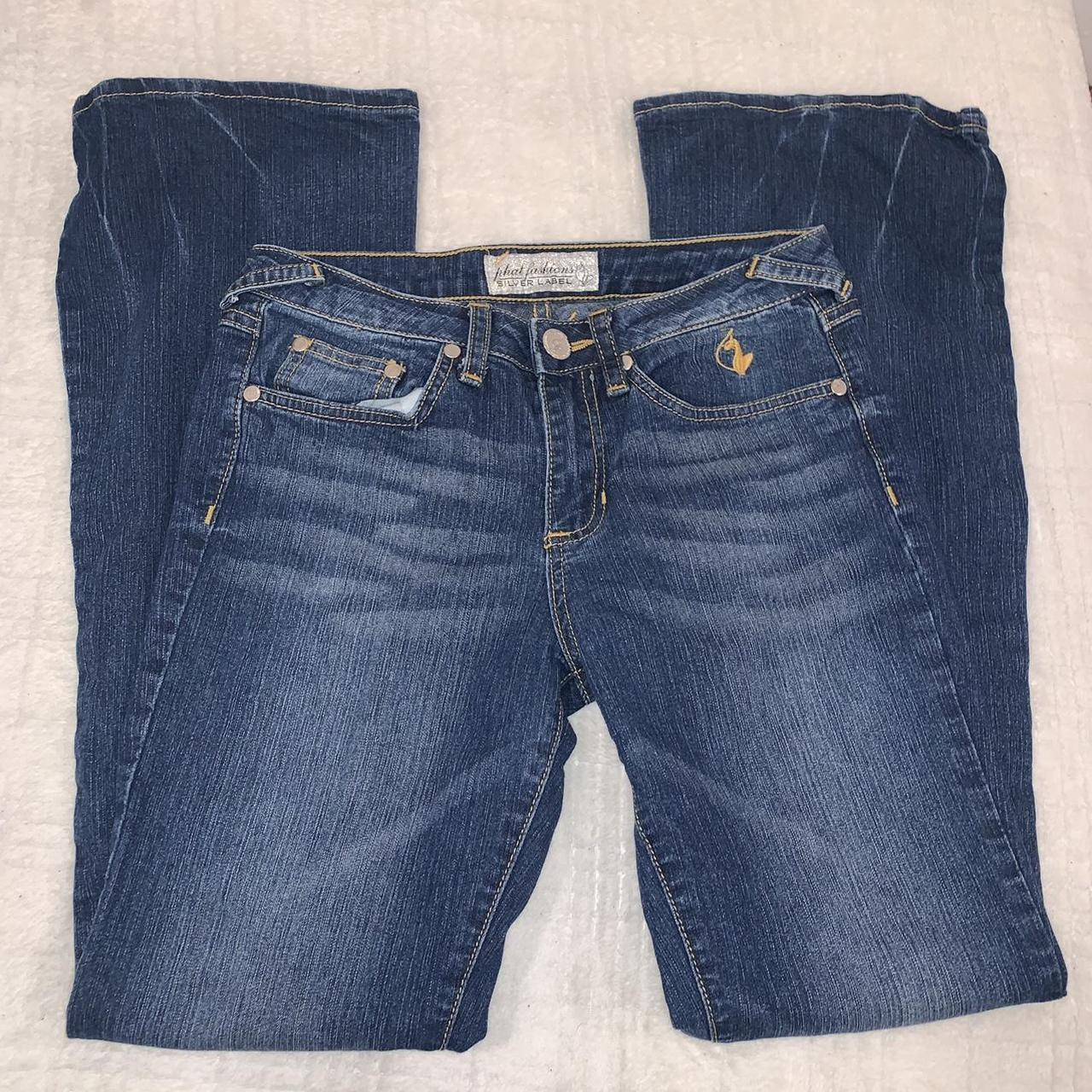 🦷 baby phat jeans with silver label cat logo... - Depop