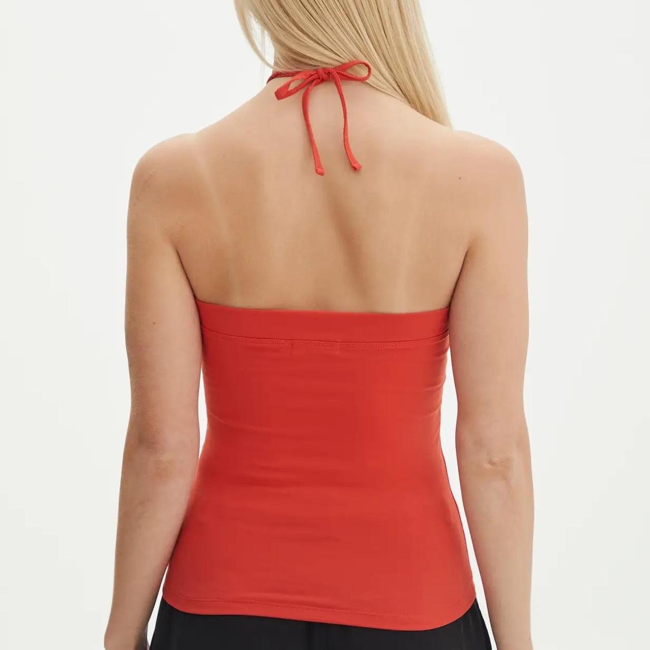 Red halter top 🔥🔥 Best for a size S Can be tied... - Depop