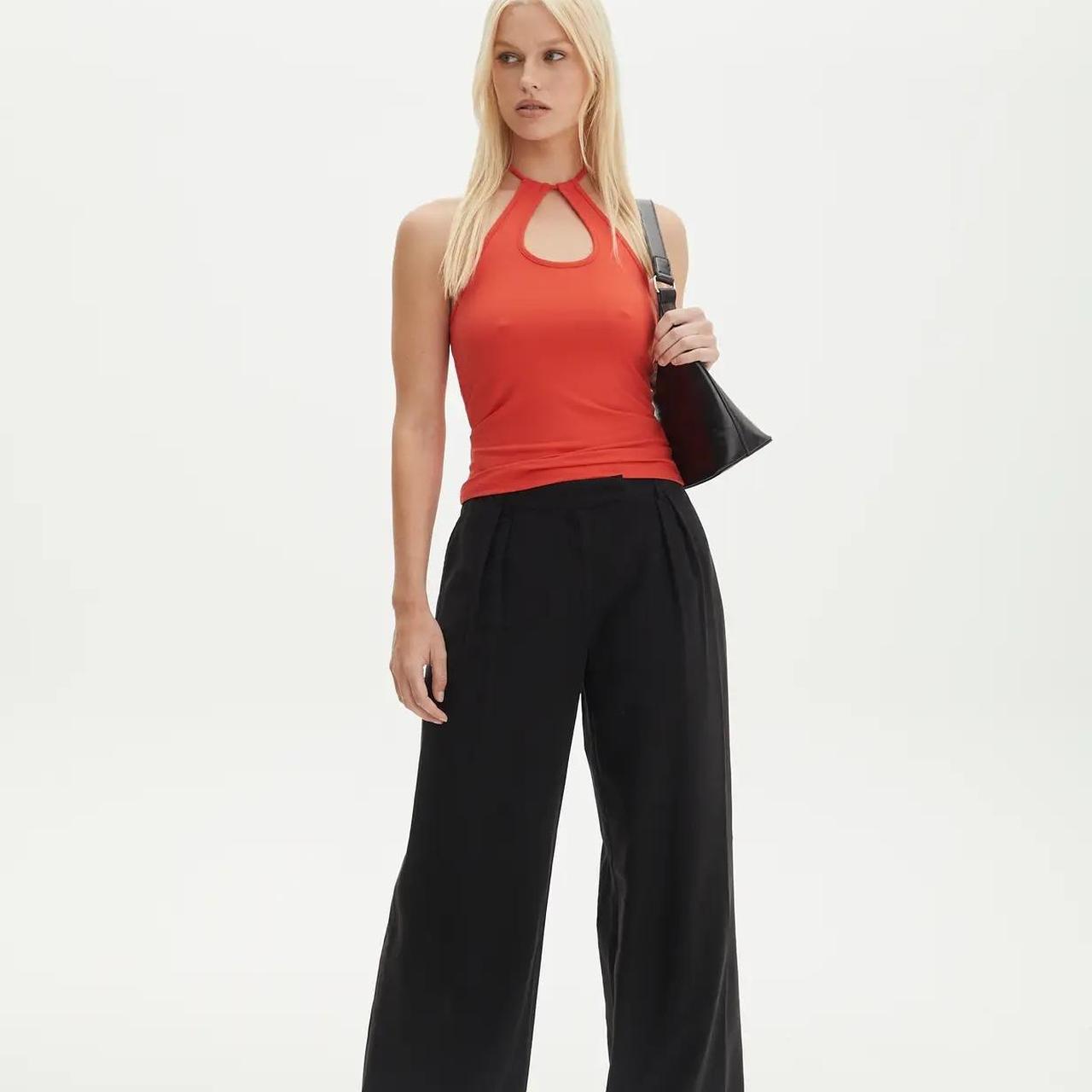 Red halter top 🔥🔥 Best for a size S Can be tied... - Depop