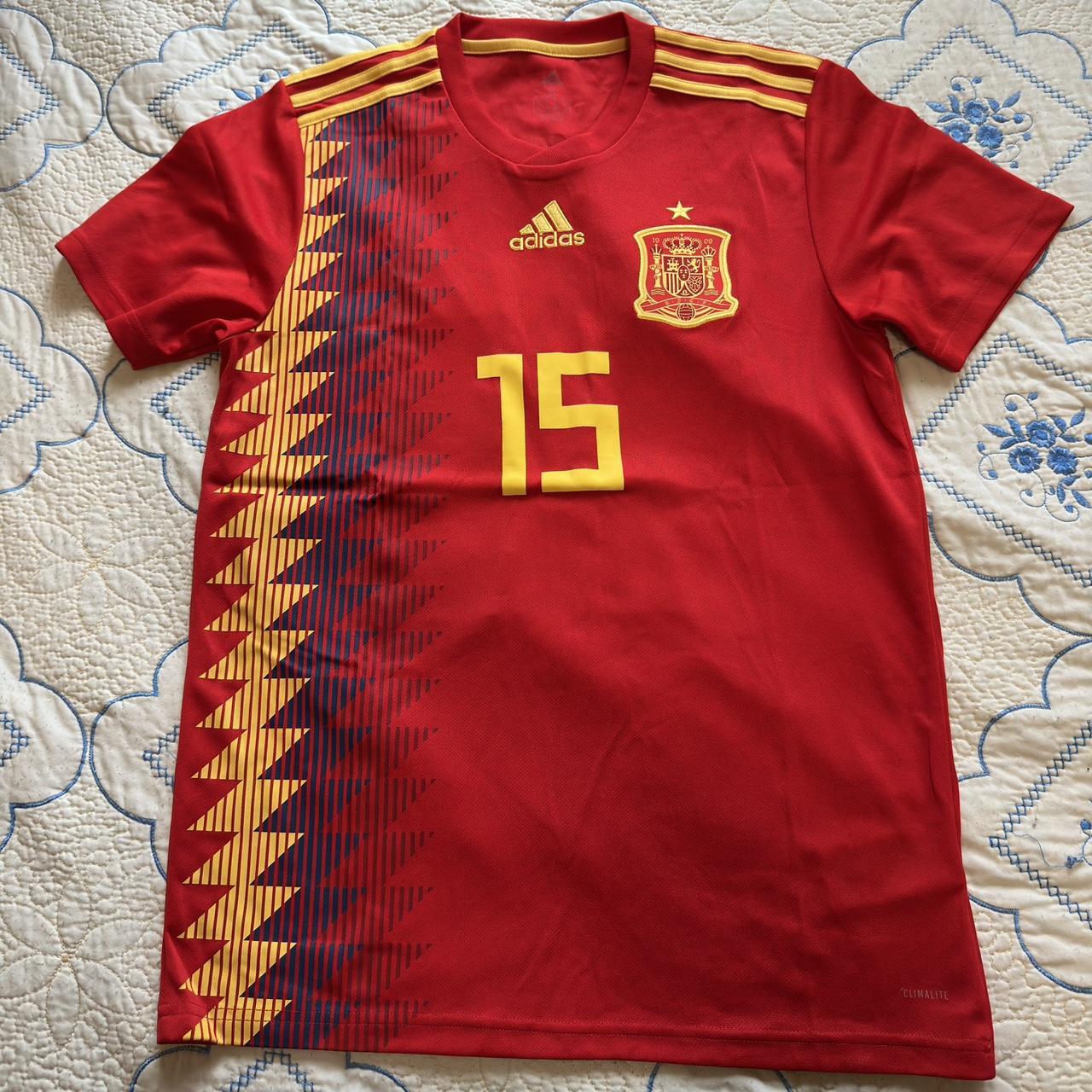 Adidas Spain Sergio Ramos jersey 2018 World Cup... - Depop