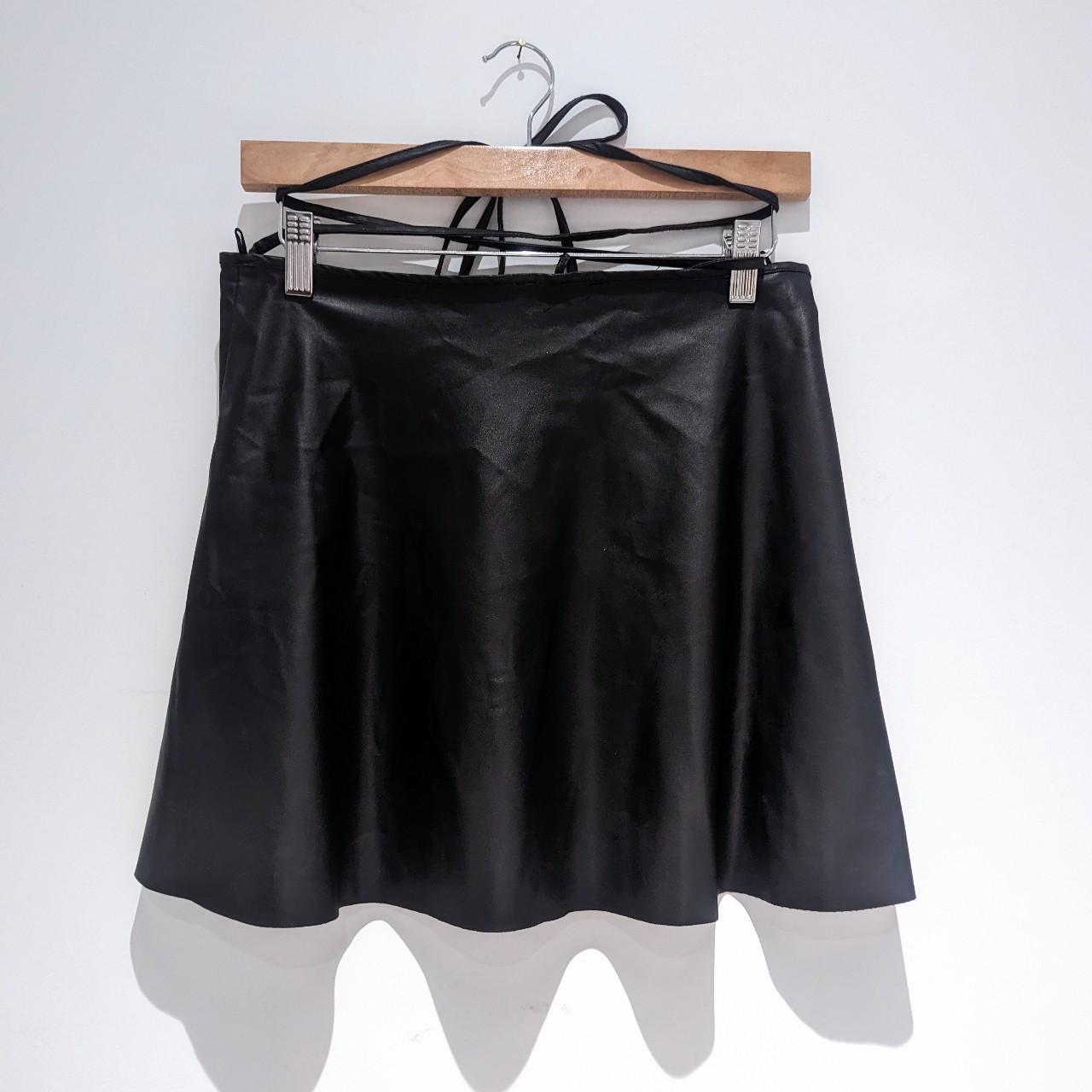 Bershka Leather & Suede Wrap Mini Skirt RRP... - Depop