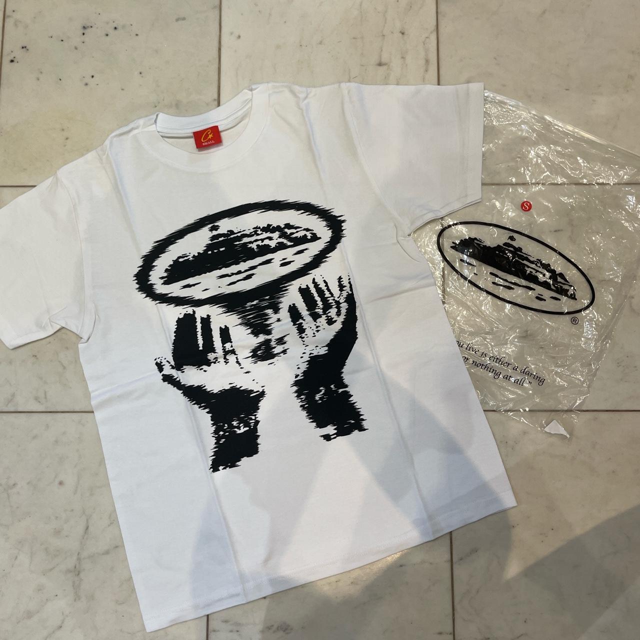 Corteiz Alcatraz Vortex Hands tee - White /... - Depop