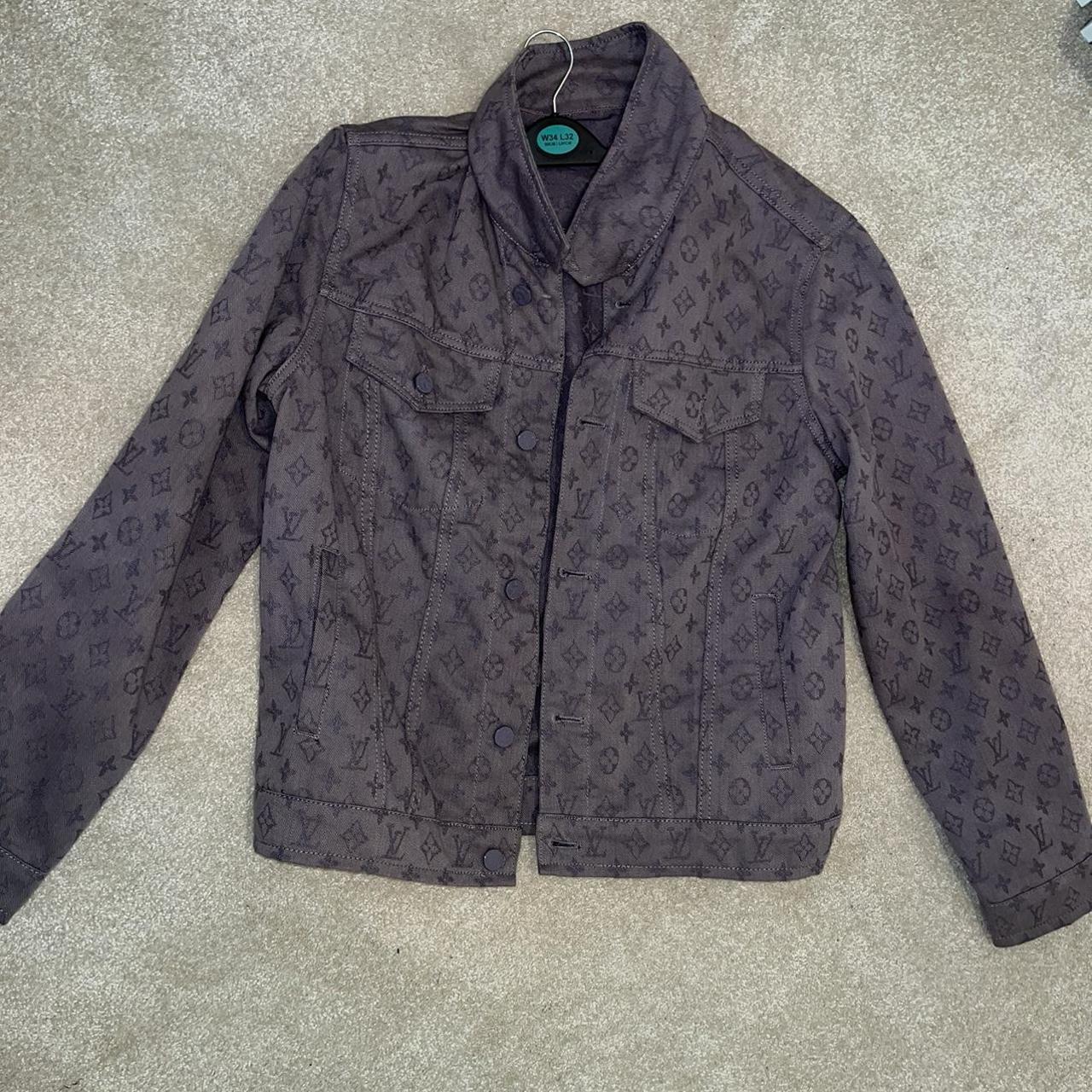 Grey Louis Vuitton jacket Denim Worn once... - Depop