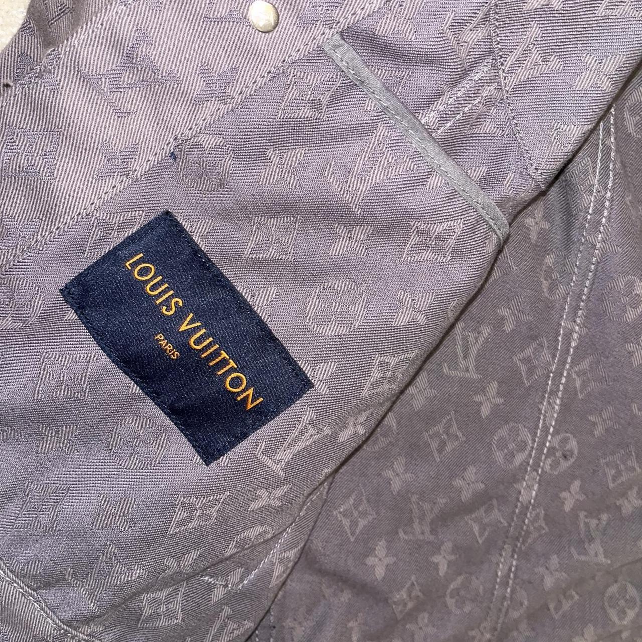 Grey Louis Vuitton jacket Denim Worn once... - Depop