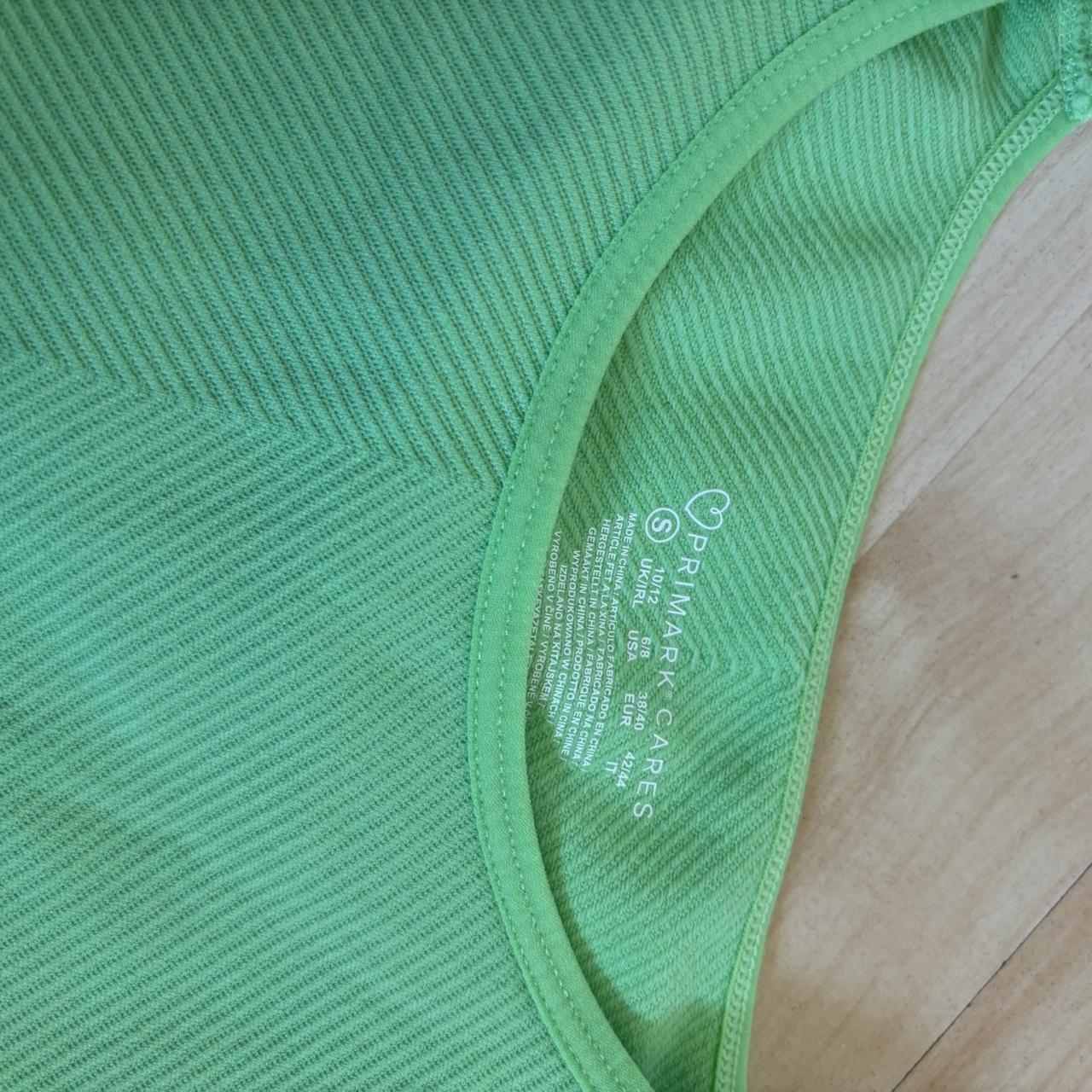 Primark neon green ribbed bodycon minidress. - Depop