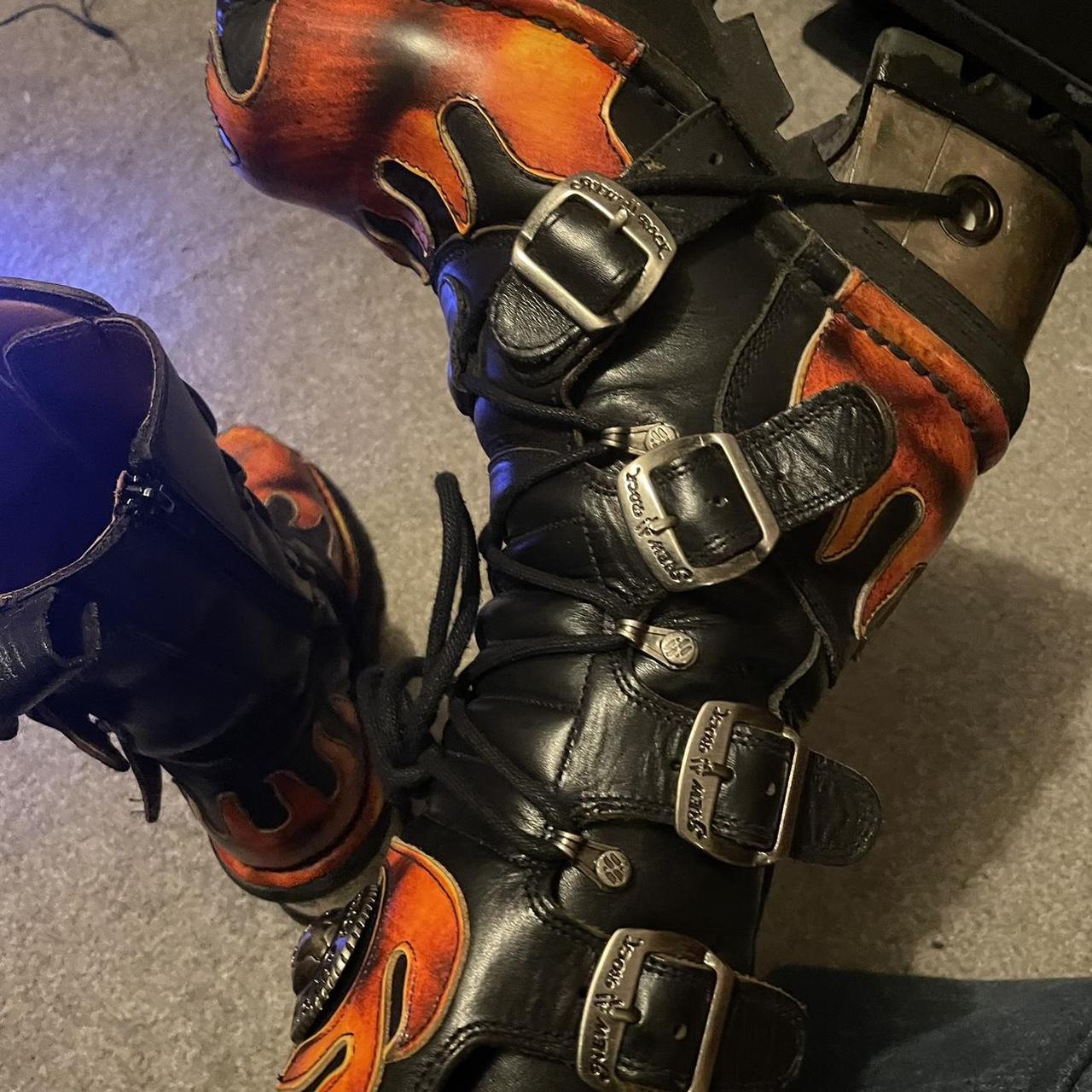 fire new rocks !! red and orange flame new rock... - Depop