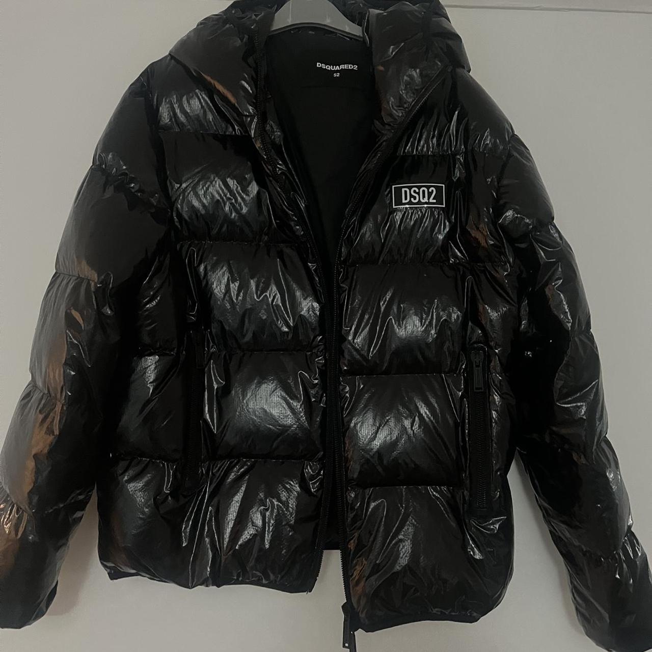Men’s Dsquared logo patch puffer jacket/coat Shiny... - Depop