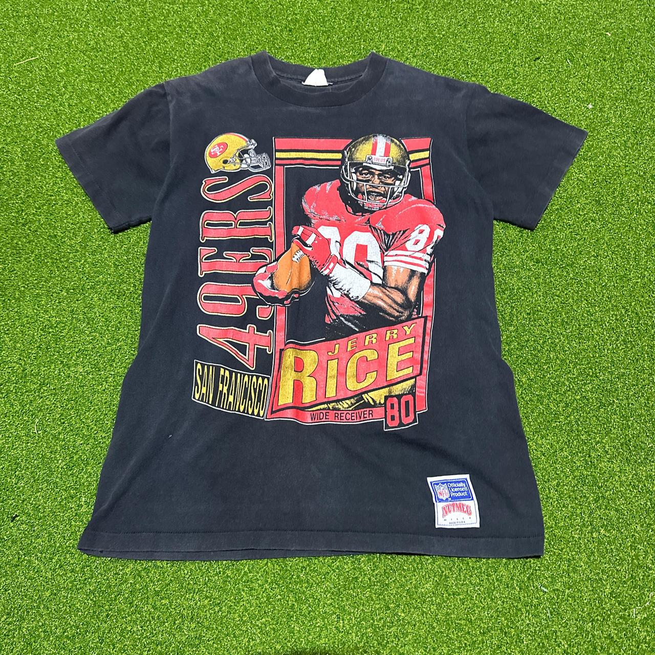 crazy nutmeg jerry rice shirt big san francisco... - Depop