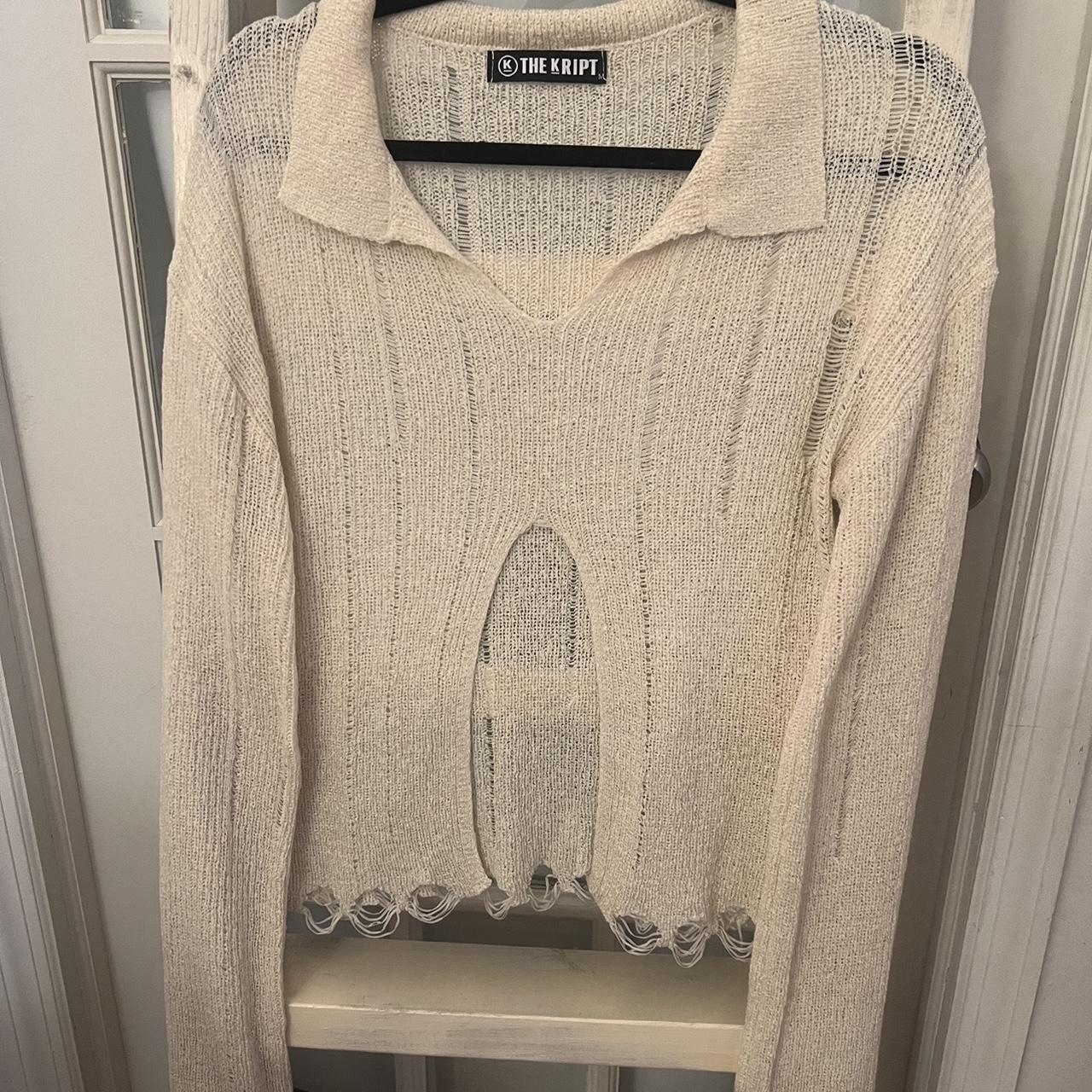 The Kript Men's Tan Jumper | Depop