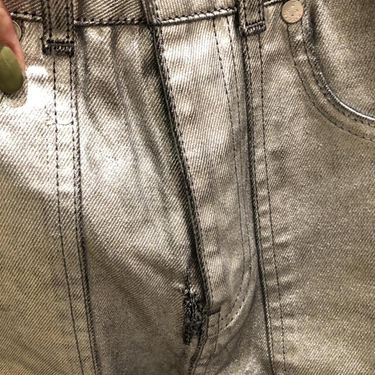 Coolest silver y2k Ragged Priest cargo trousers!!... - Depop