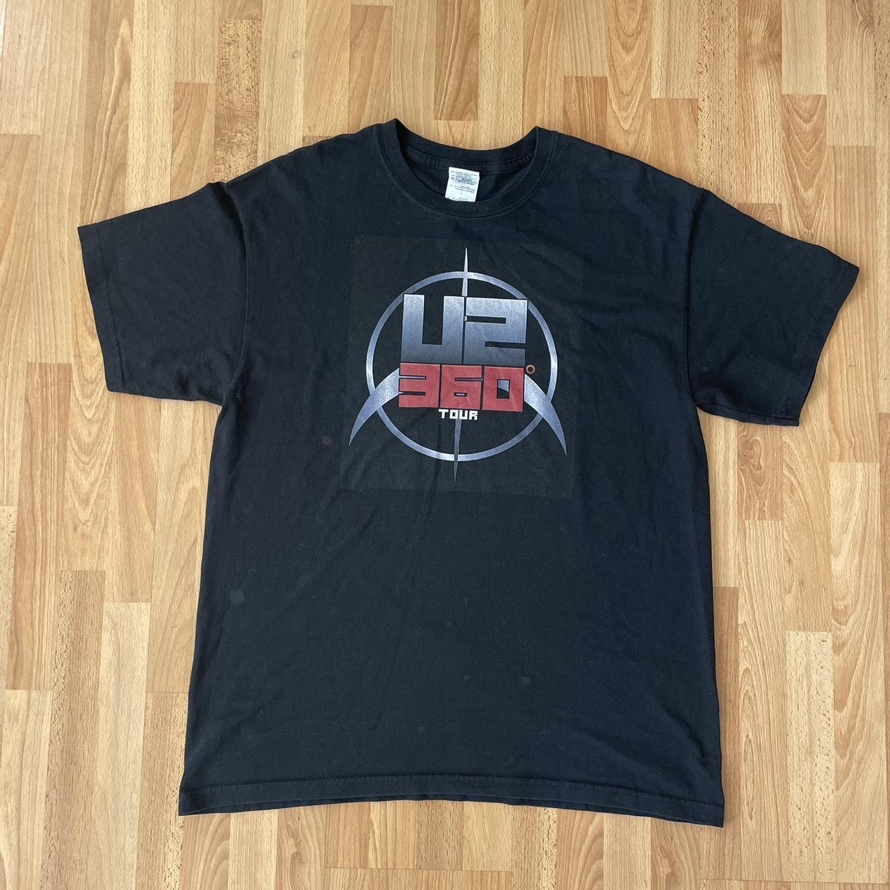 Black U2 360 Tour 2010 cotton t-shirt Size large ... | Depop