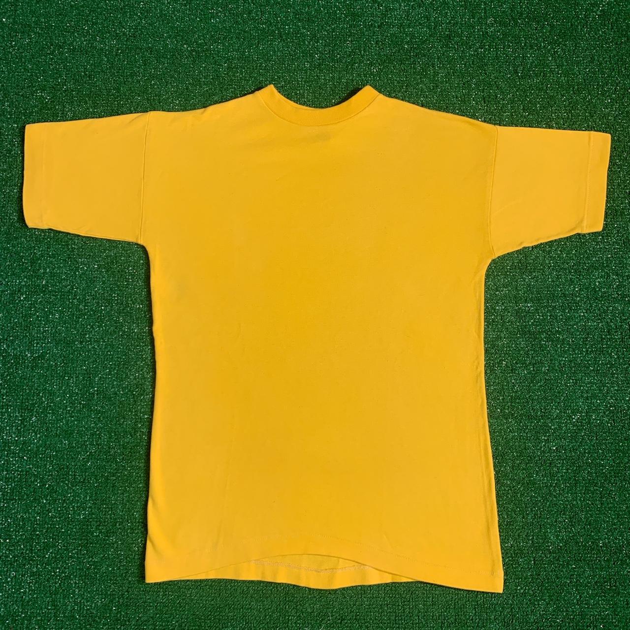 Vintage 80s Super T’s Yellow Blank Tee In good... - Depop