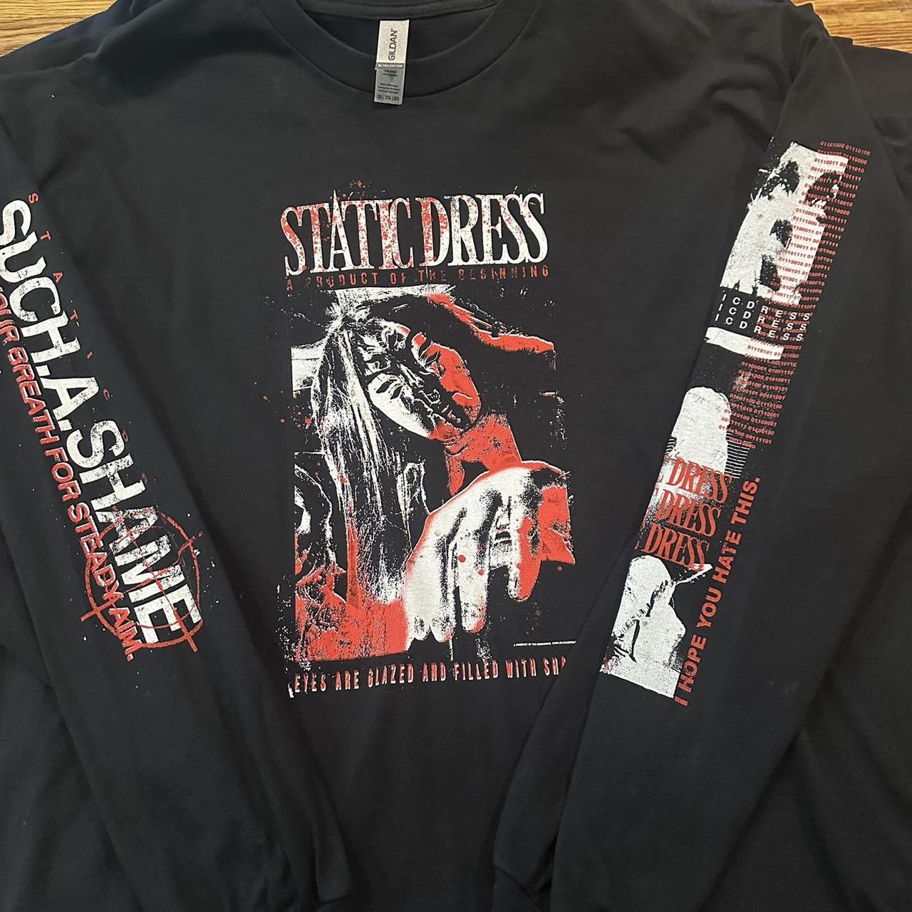 Static dress tshirt - long sleeve Gildan brand As... - Depop