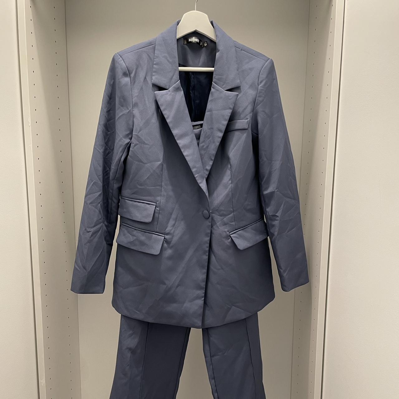 Missguided Women's Blue Suit | Depop
