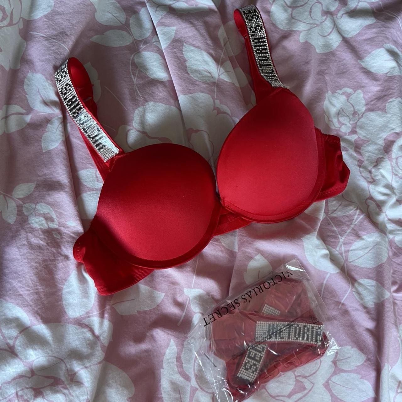 red diamond victoria secret bombshell bra and... - Depop