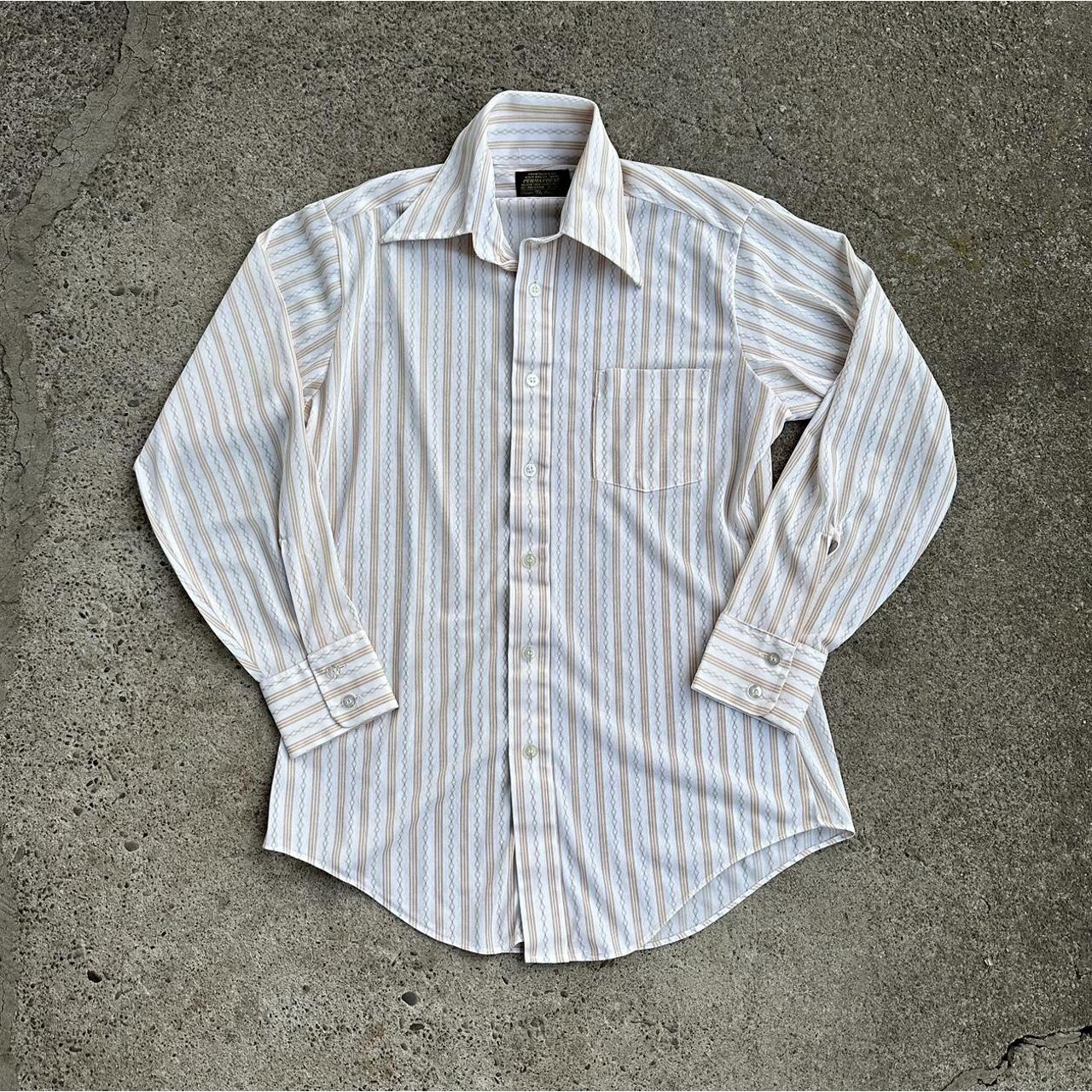 Vintage 70s Sears disco shirt Men’s 1970s polyester... - Depop