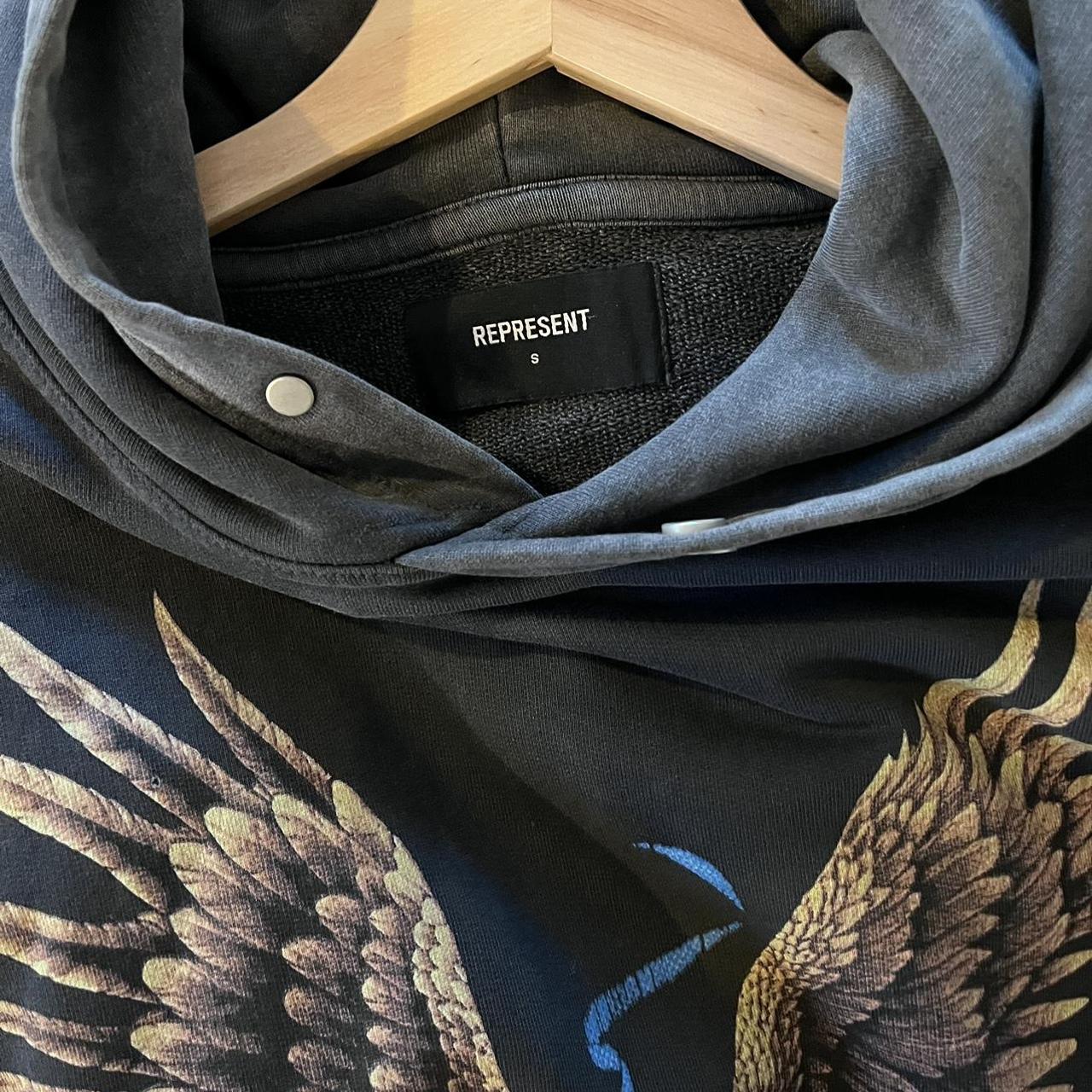 Represent Racing Team Eagle Vintage Black Pullover... - Depop