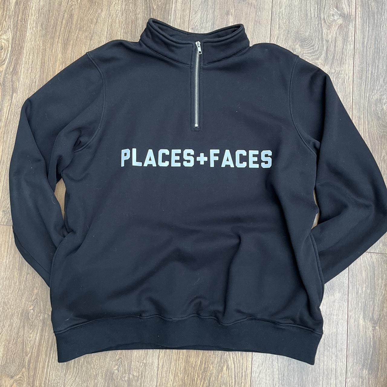 Places & + Faces quarter zip 1/4 zip Size XL Front... - Depop