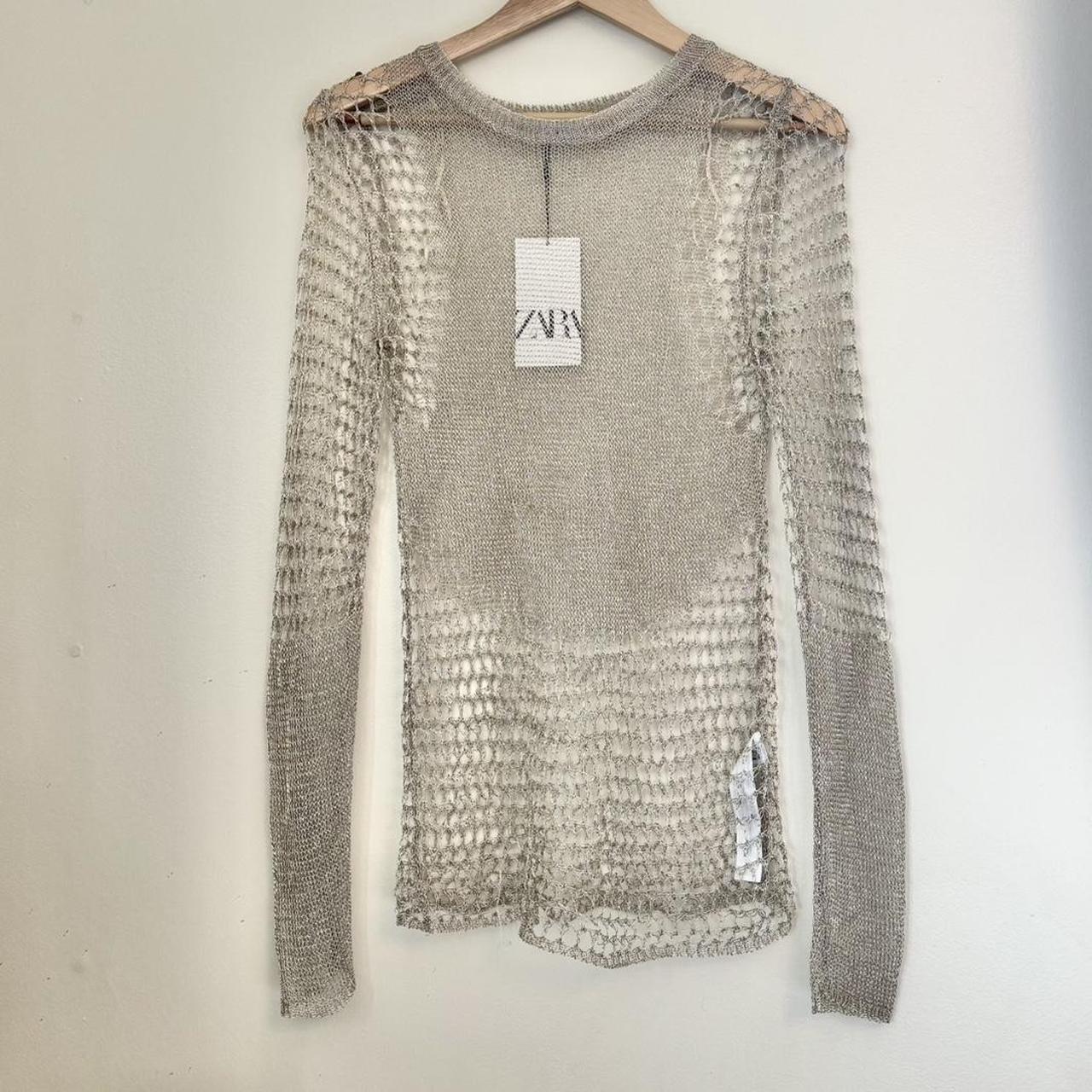 Zara metallic gold knitted top. Reminds me of the... - Depop