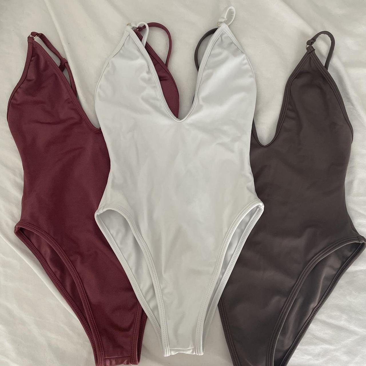 3 gooseberry seaside so chic one piece bathing... - Depop